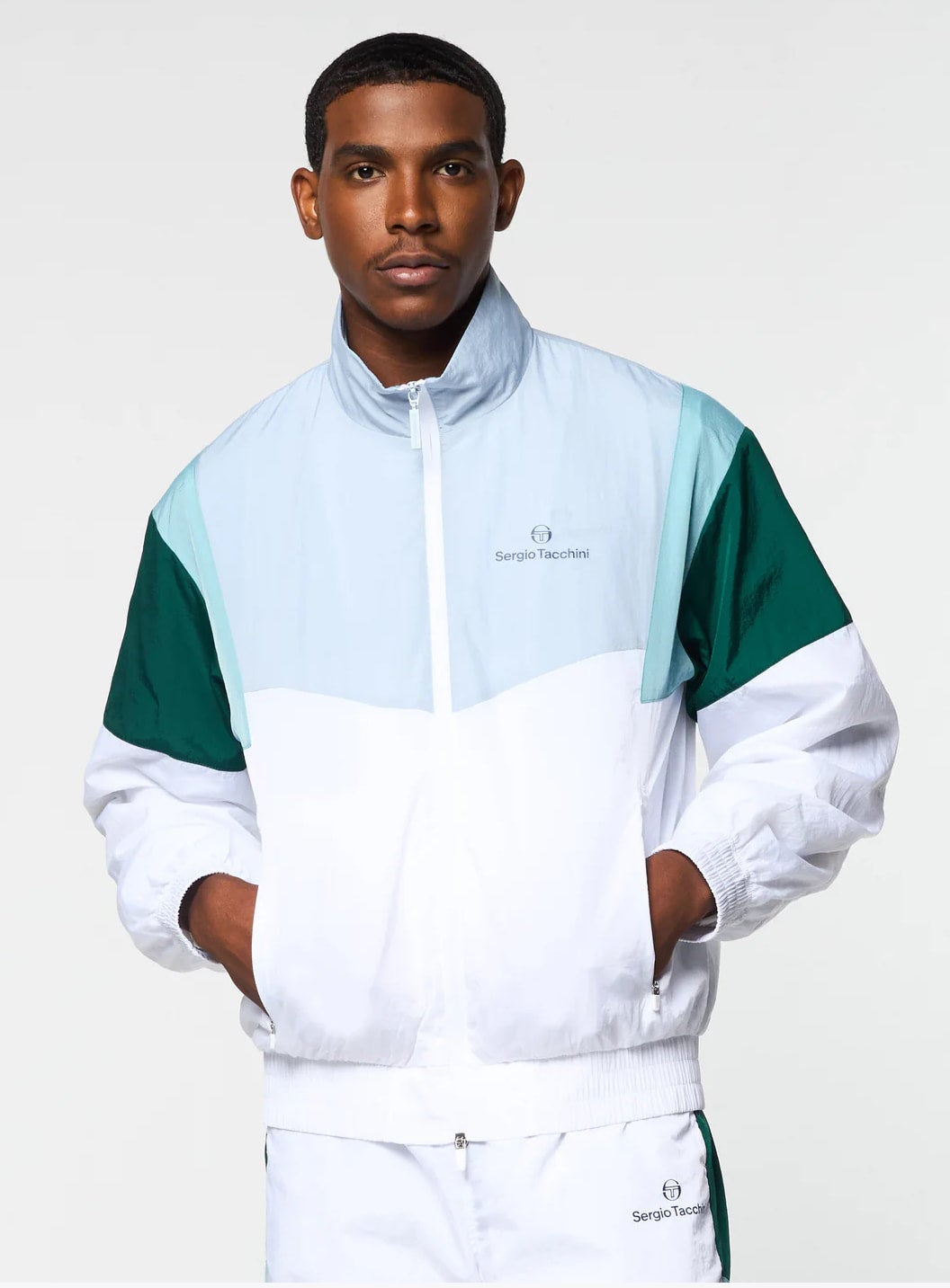 Sergio Tacchini Angolo Track Jacket White | Si Drip